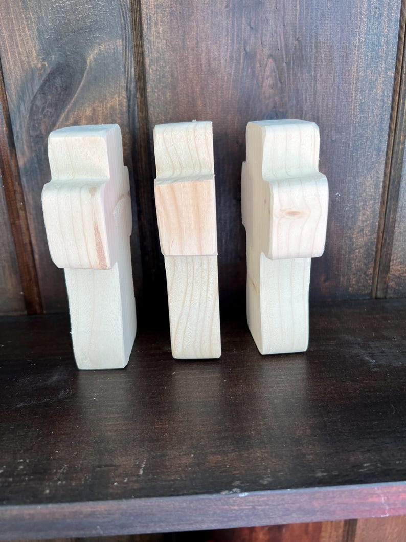Chunky Wooden Cross: Unfinished DIY Craft Shape, Easter Decor - Etsy