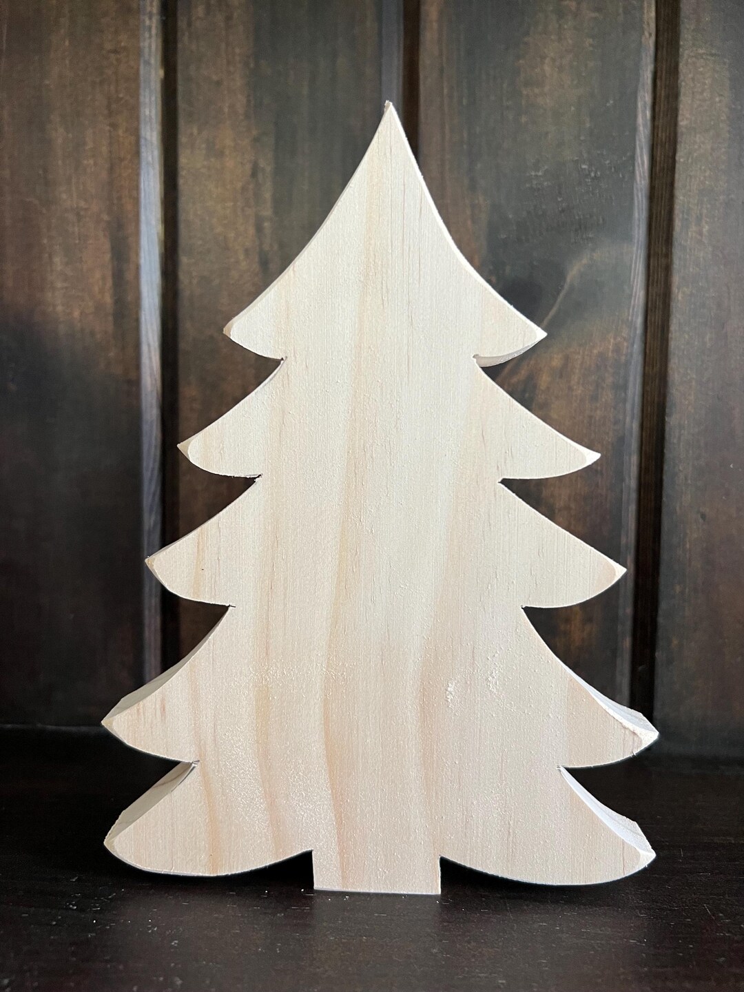 Unfinished Wood Pine Tree: DIY Christmas Decor, Shelf Sitter - Etsy
