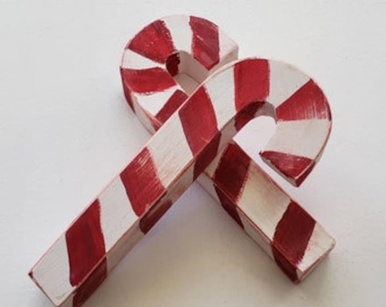 Candy Cane | Wooden Shapes | Tiered Tray Decor | Shelf Sitter | DIY ...