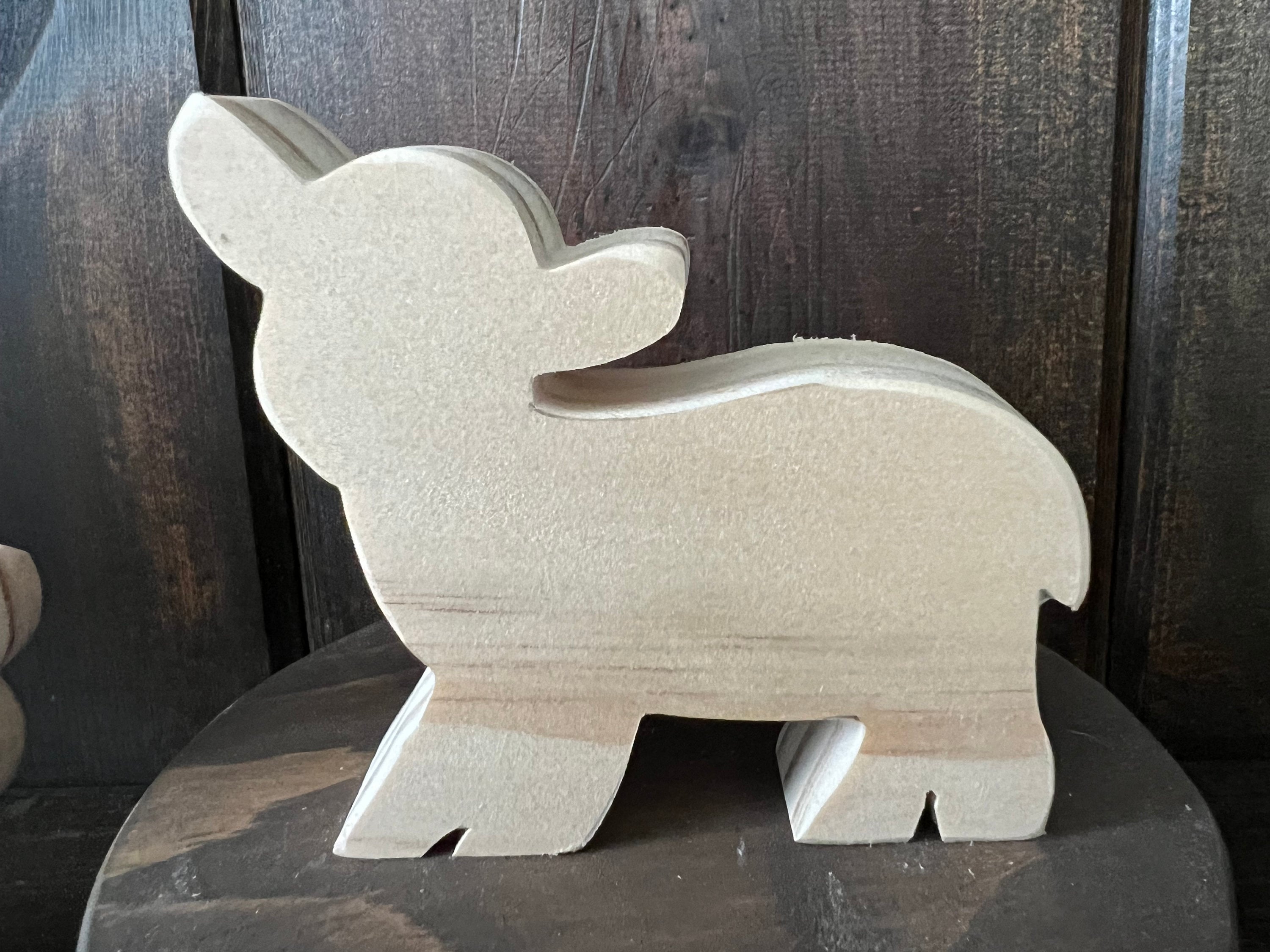 Farmhouse Lamb | Wooden Shapes | Tiered Tray Decor | Shelf Sitter | DIY ...