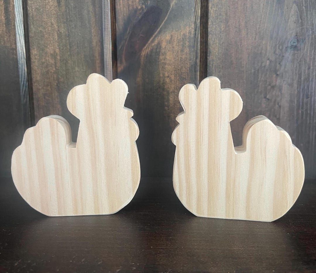 Pine Wood Chicken Shape: Unfinished DIY Craft Blank - Etsy