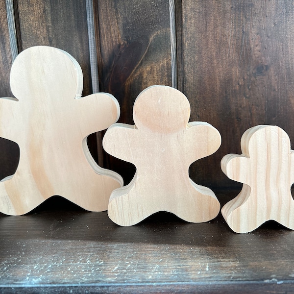 Wood Gingerbread Man - Etsy