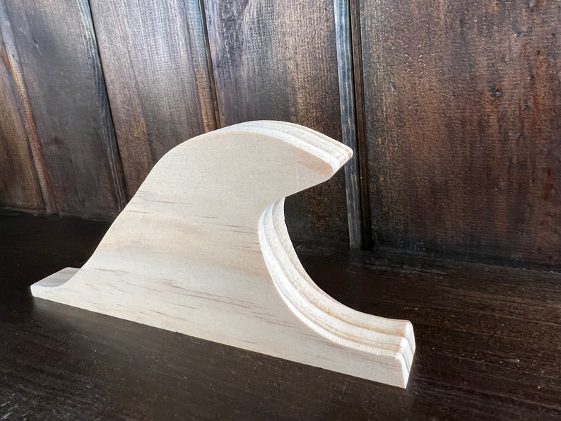 Wave Chunky Wooden Shapes Tiered Tray Decor Shelf Sitter DIY Unfinished ...