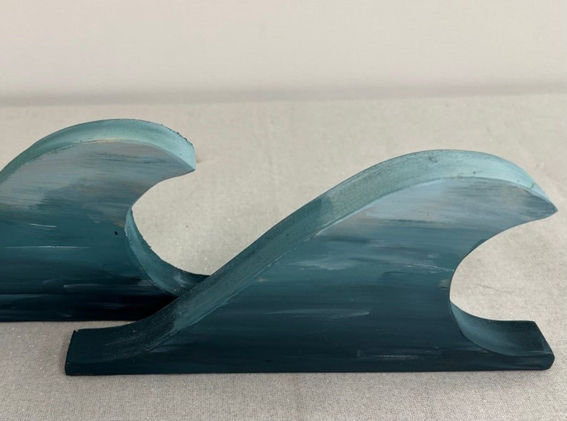 Wave Chunky Wooden Shapes Tiered Tray Decor Shelf Sitter DIY Unfinished ...