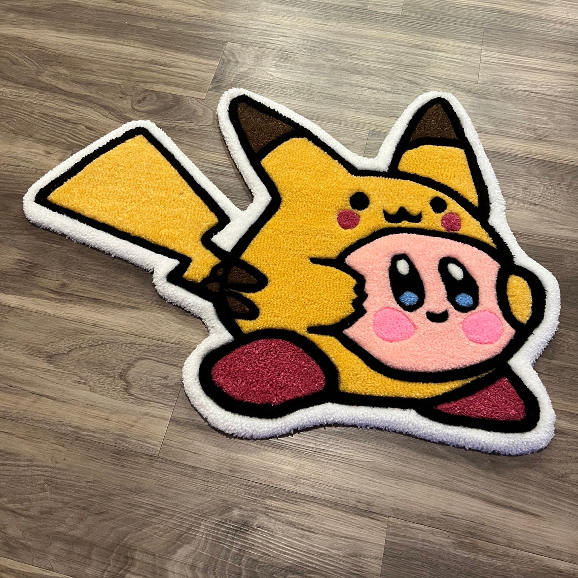 Kirby Pikachu Handmade Tufted Rug - Etsy