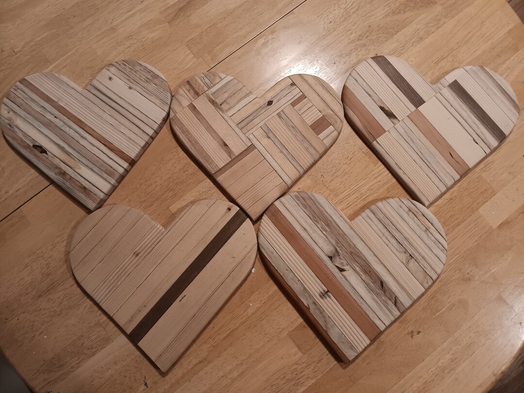 Reclaimed Decorative Wood Heart, Table Centerpiece and Decor - Etsy