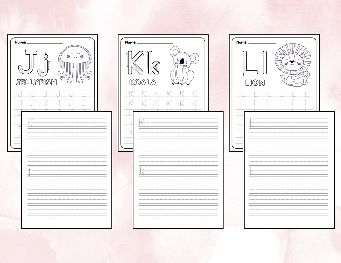 Tracing the Alphabet: Handwriting Practice, Tracing Practice, Pencil ...