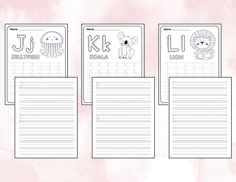 Tracing the Alphabet: Handwriting Practice, Tracing Practice, Pencil ...