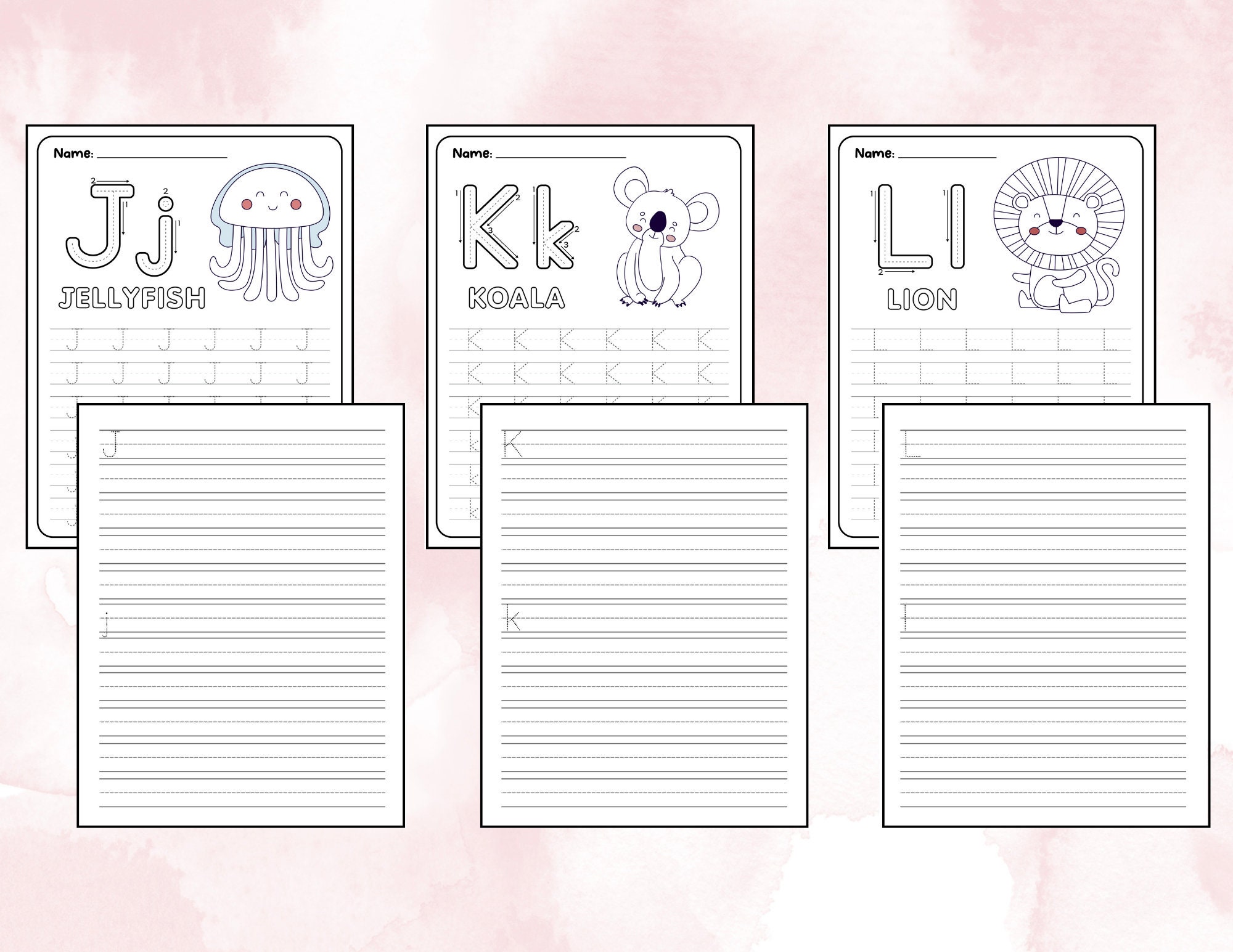 Tracing the Alphabet: Handwriting Practice, Tracing Practice, Pencil ...