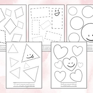 Tracing Shapes: Handwriting Practice, Tracing Practice, Pencil Control ...