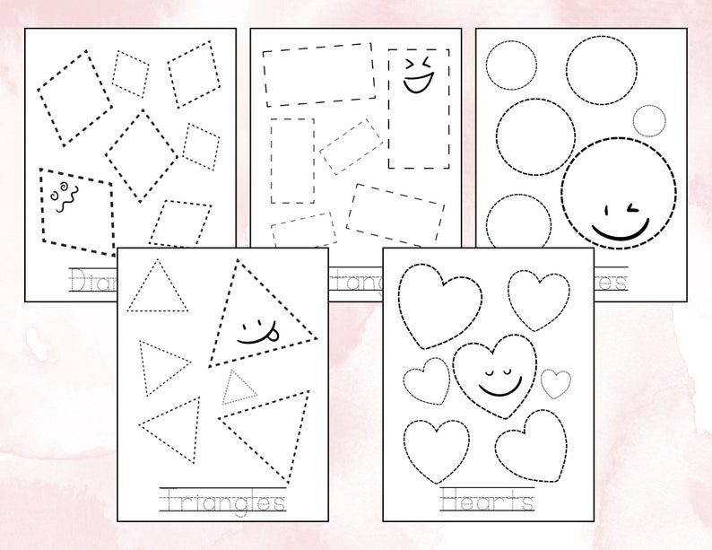 Tracing Shapes: Handwriting Practice, Tracing Practice, Pencil Control ...
