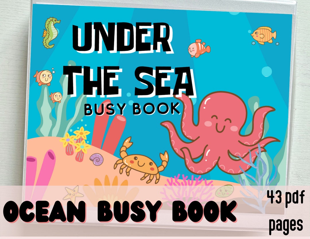Ocean Busy Book, Marine Animals, Printable Learning Binder, Homeschool ...