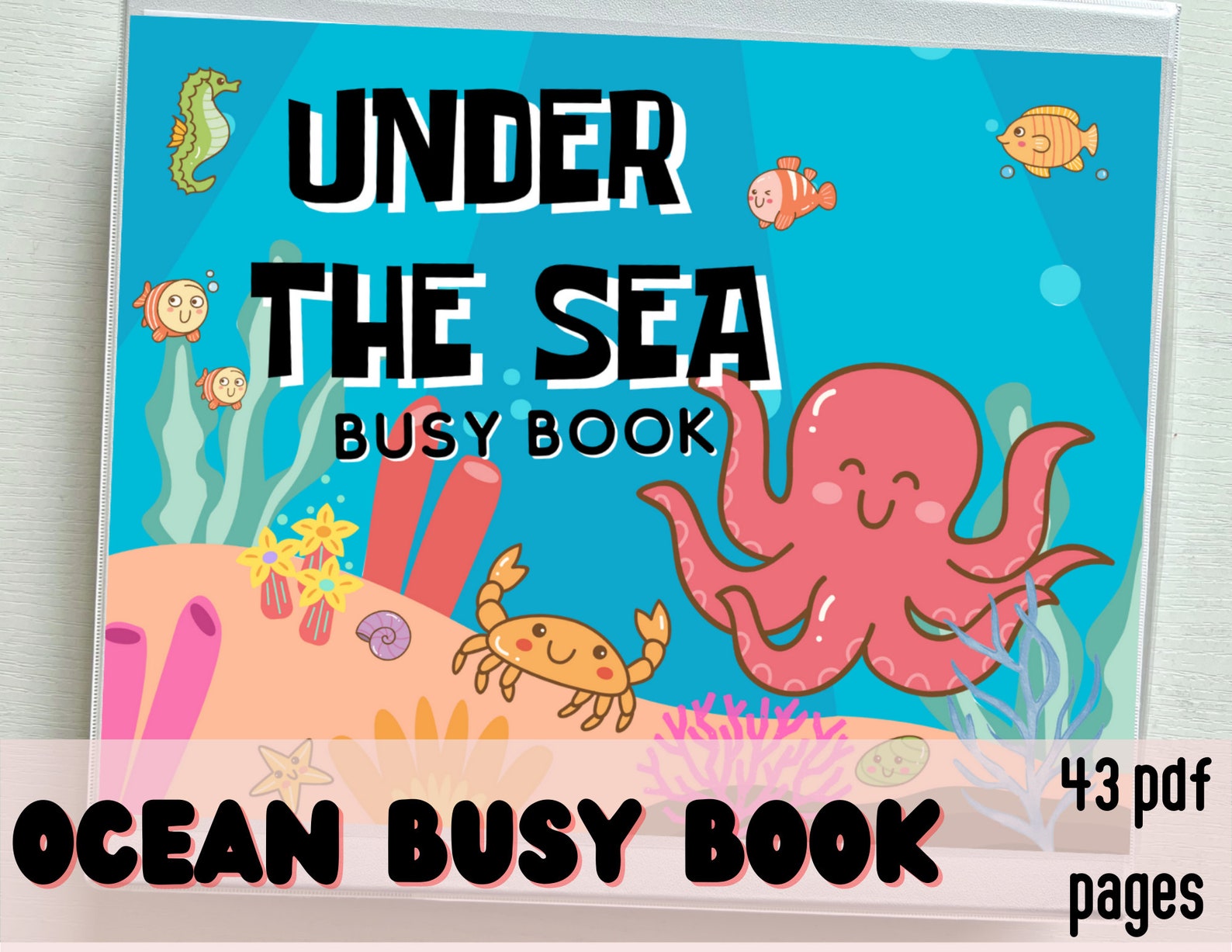 Ocean Busy Book, Marine Animals, Printable Learning Binder, Homeschool ...
