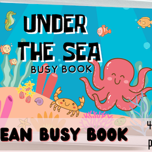 Ocean Busy Book, Marine Animals, Printable Learning Binder, Homeschool ...