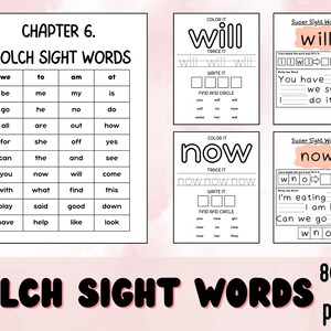 Tracing Dolch Sight Words: Handwriting Practice, Tracing Practice ...