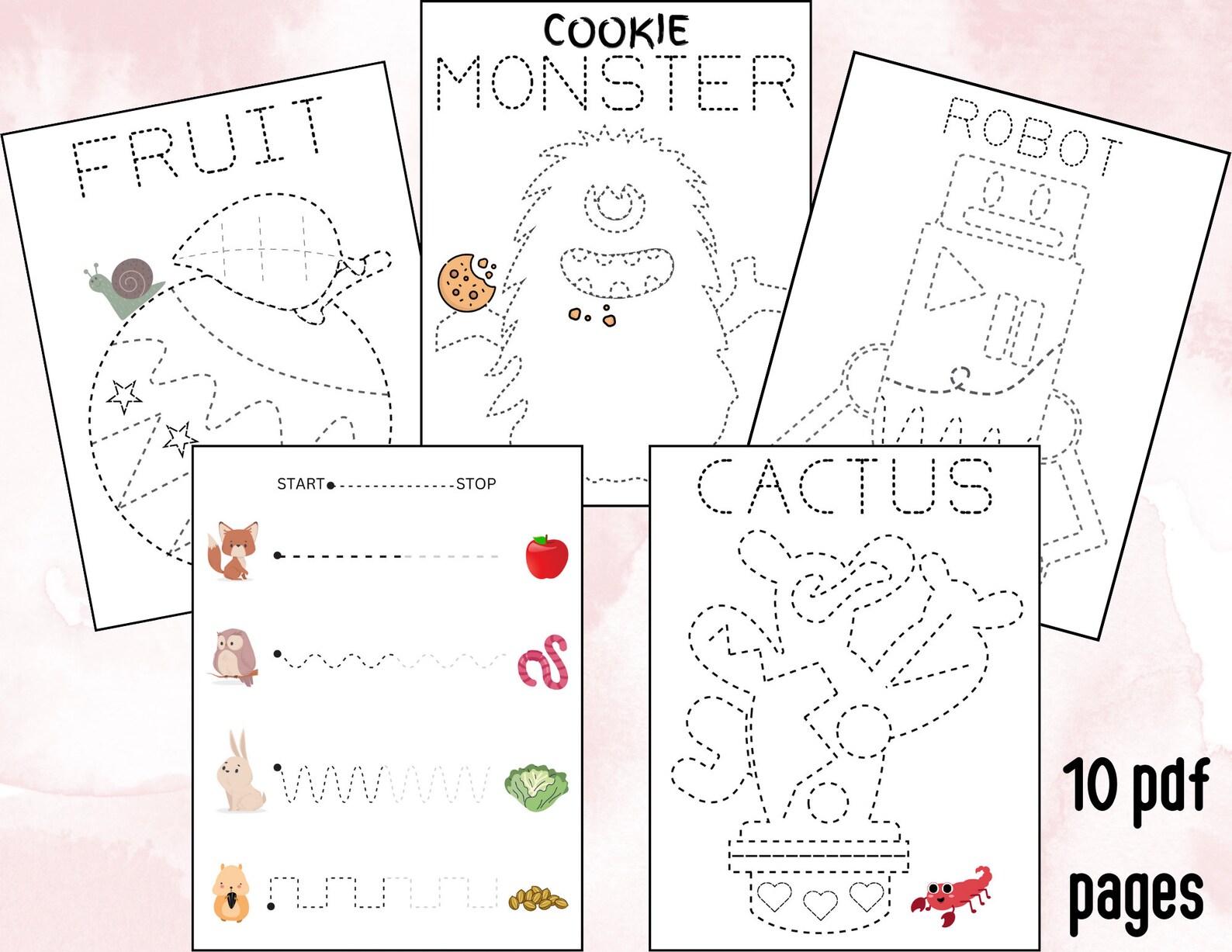 Tracing Workbook: Handwriting Practice Workbook for Kids, Lines ...