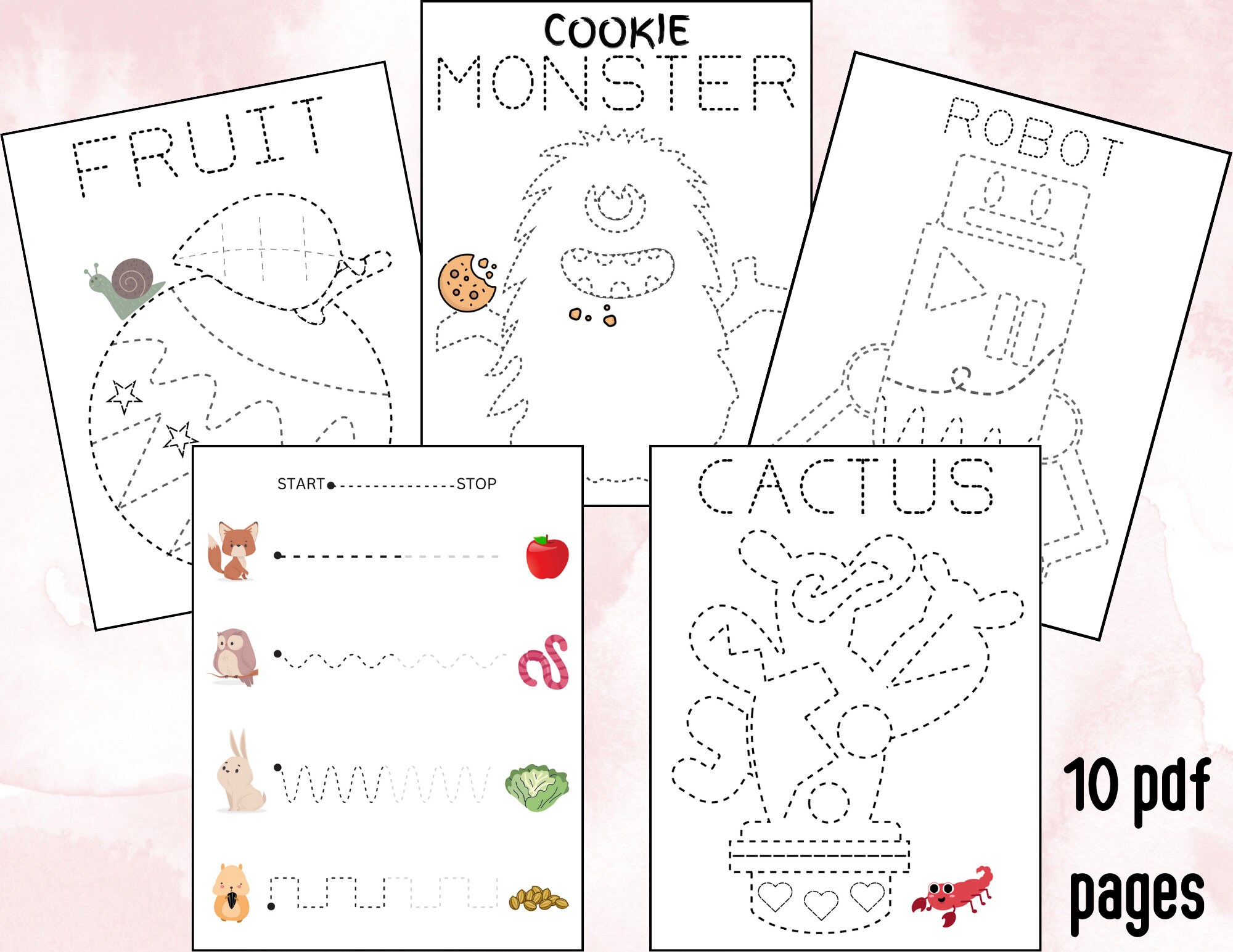 Tracing Workbook: Handwriting Practice Workbook for Kids, Lines ...