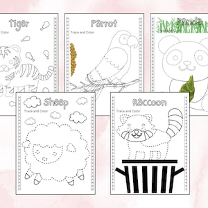 Tracing Animals: Handwriting Practice, Tracing Practice, Pencil Control ...