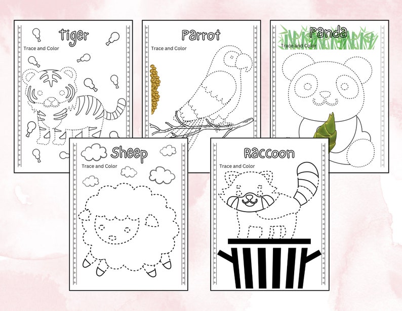 Tracing Animals: Handwriting Practice, Tracing Practice, Pencil Control ...