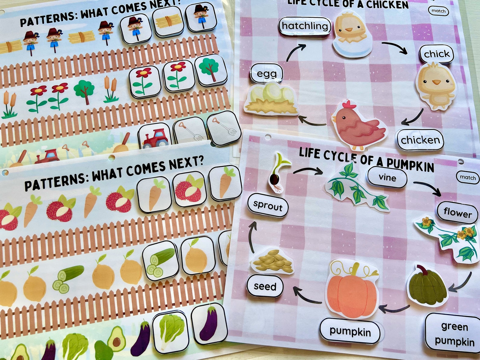 Farm Busy Book, Farm Animals, Printable Learning Binder, Homeschool ...