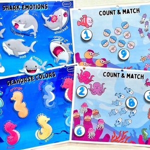 Ocean Busy Book, Marine Animals, Printable Learning Binder, Homeschool ...