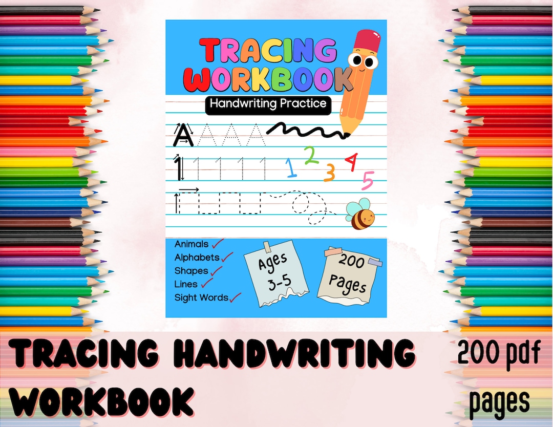 Tracing Workbook: Handwriting Practice Workbook for Kids, Lines ...
