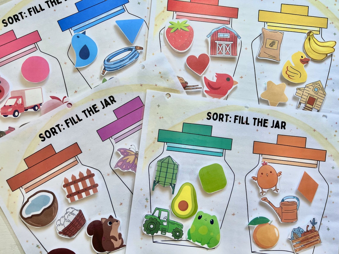 Farm Busy Book Farm Animals Printable Learning Binder - Etsy