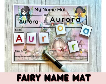 Personalized Dry Erase Name Mat Printable, Name Tracing for Toddlers ...