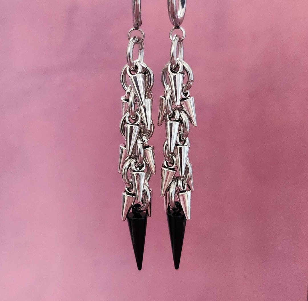 Shaggy Spiky Earrings - Etsy