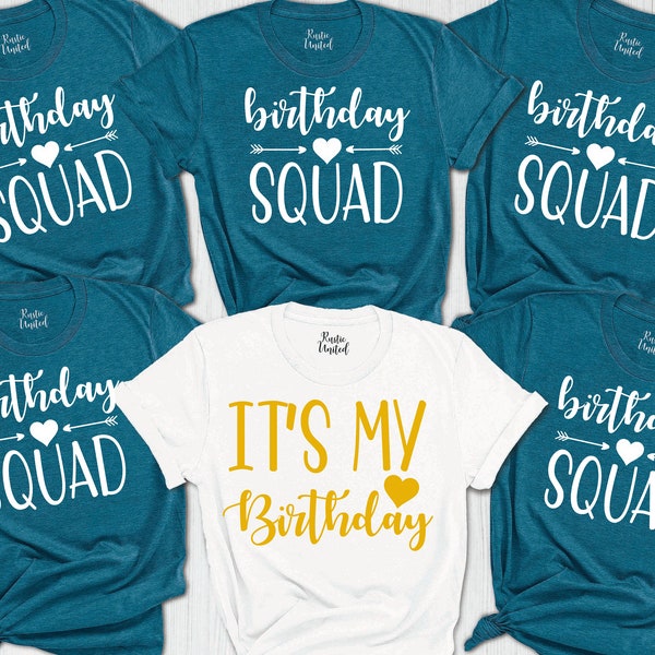 Birthday Team Squad - Etsy