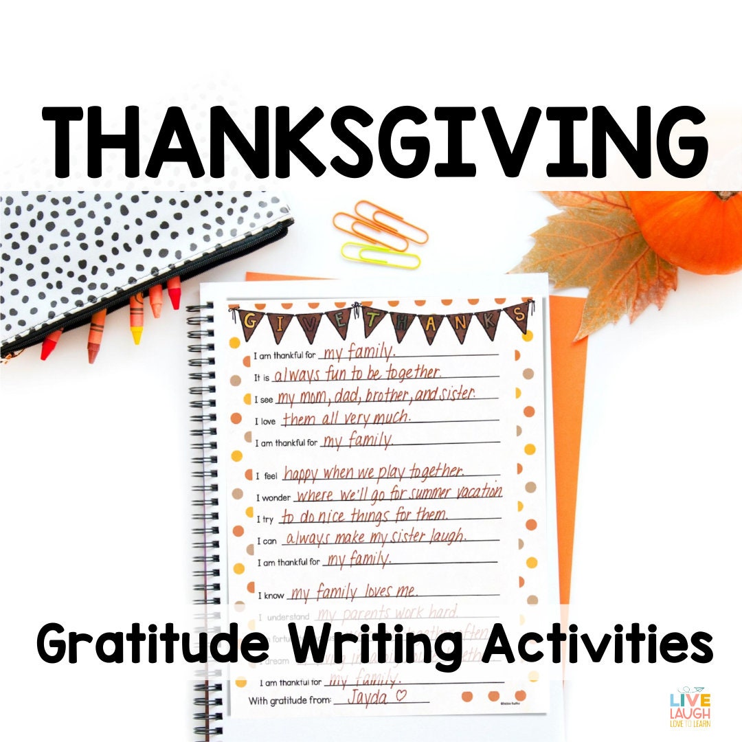 Thanksgiving Gratitude Writing Activities for Students - Etsy