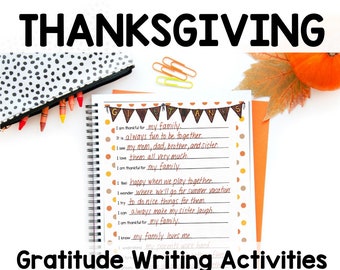 Gratitude Challenge Activities: Letter-writing for Thanksgiving and ...