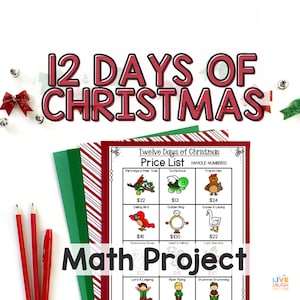 12 Days of Christmas Math Project | Home School Math Project | Adding ...