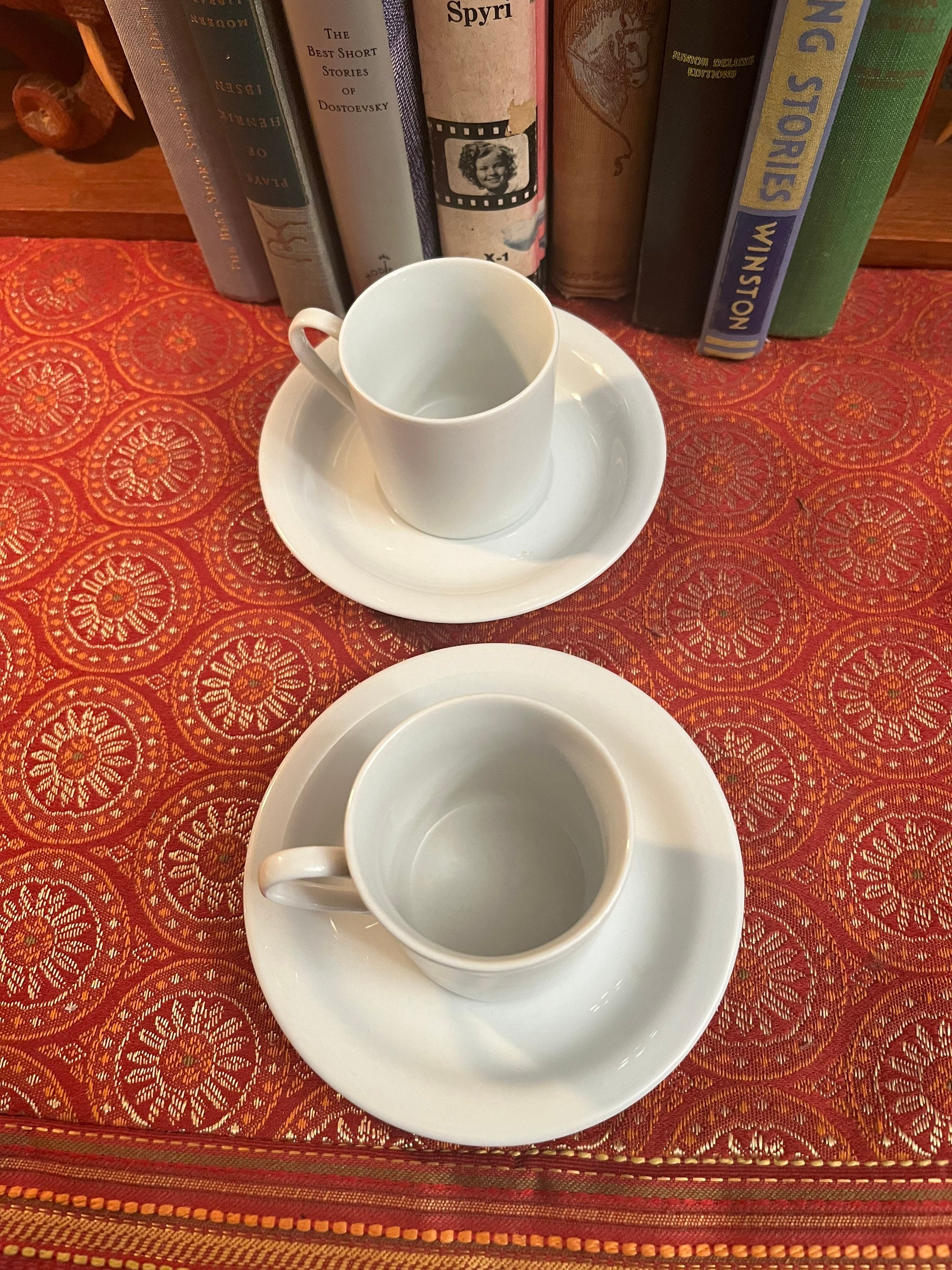 Set of Four Espresso Cups and Saucers. 8 Piece Set. Unbranded - Etsy