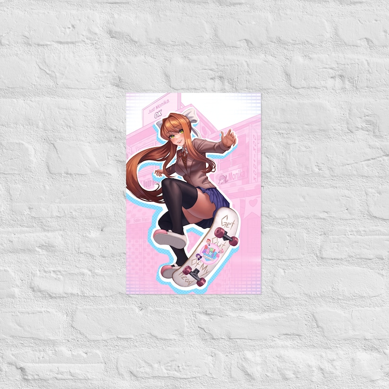 Monika Doki Doki Literature Club Fan Art Poster - Etsy