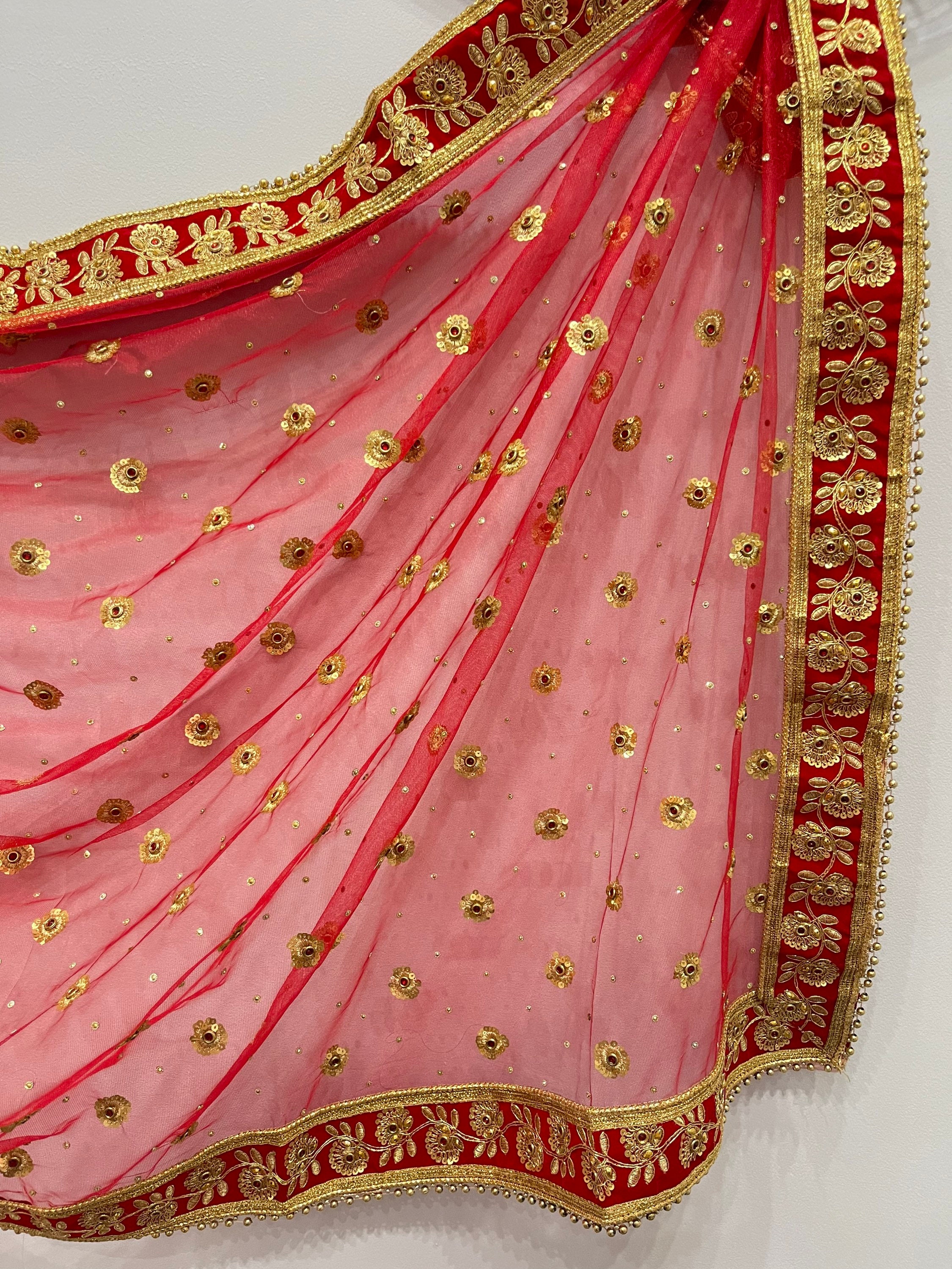 Red Chunni/dupatta - Etsy