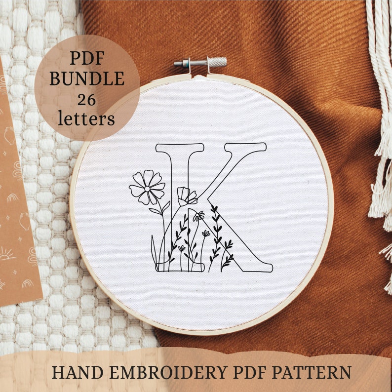 Complete Alphabet Letters Embroidery Bundle Alphabet - Etsy