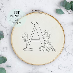 Ballet Hand Embroidery Alphabet PDF Pattern, Alphabet Letters ...