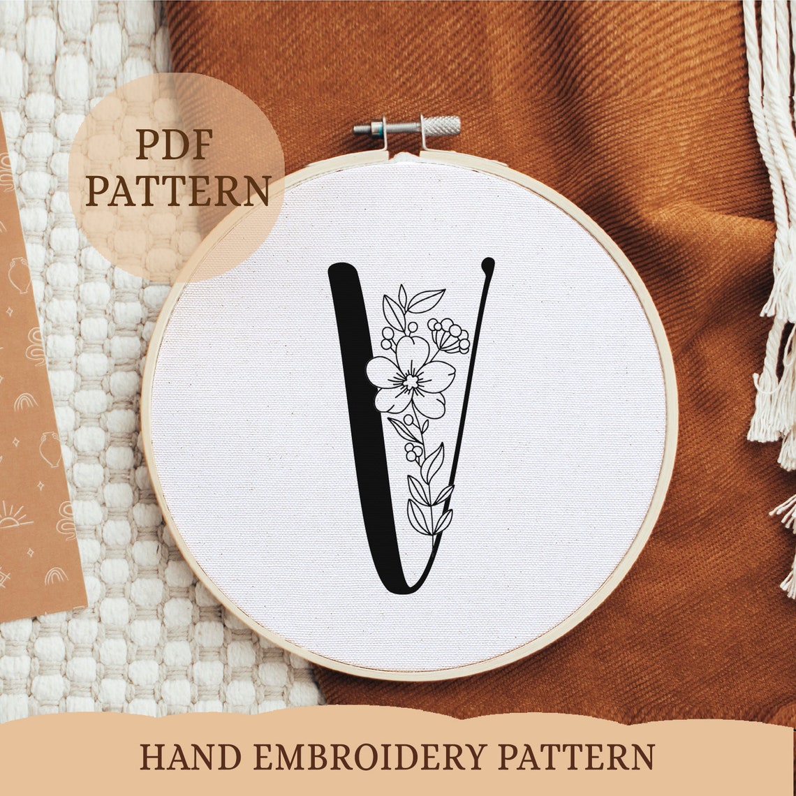 Alphabet Embroidery Pattern Letter Hand Embroidery Pattern - Etsy