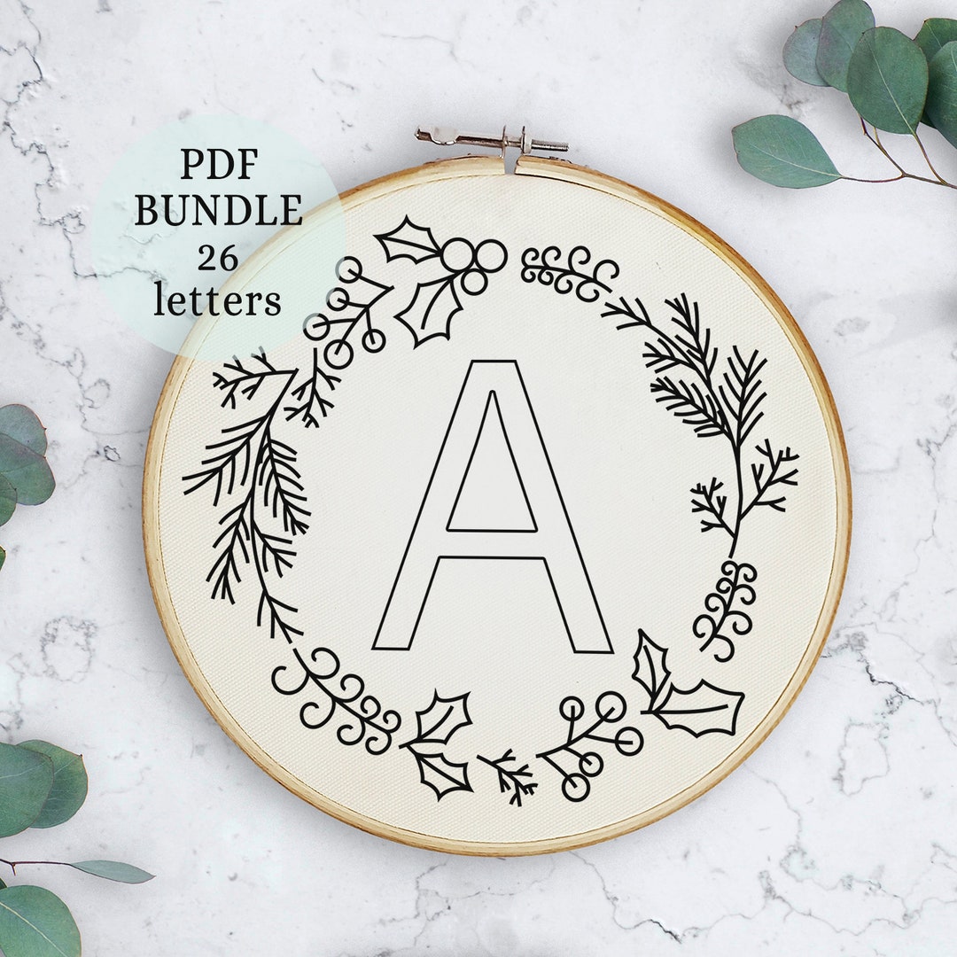 Christmas Decoration, Gift Idea, Christmas Tree, Letters to Embroider ...