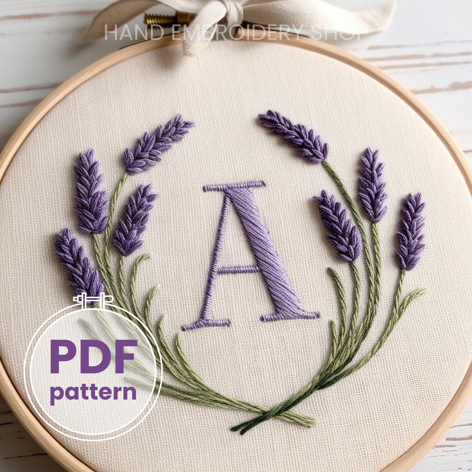 Floral Alphabet Hand Embroidery Pattern: DIY Monogram (PDF Download) - Etsy
