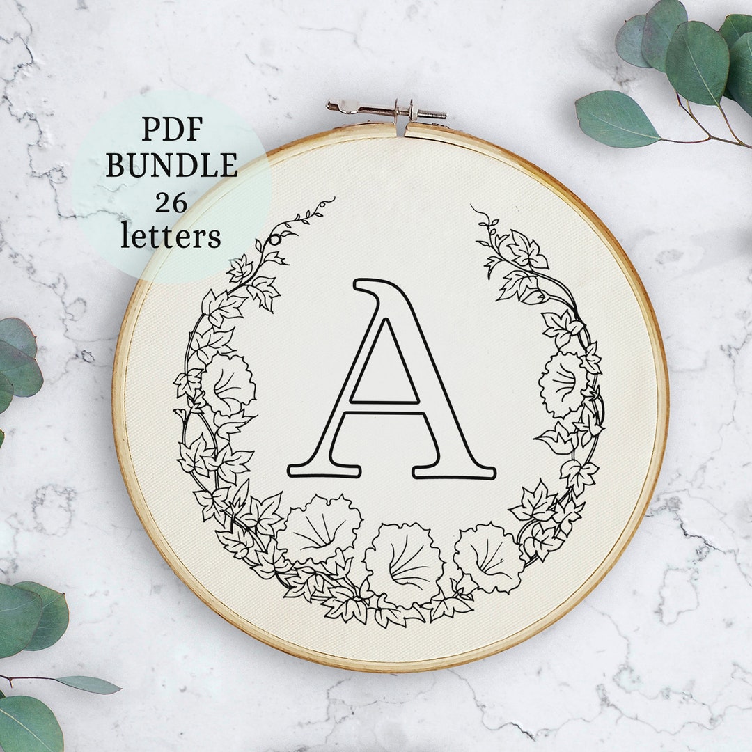 Complete Alphabet Letters, Embroidery Bundle, Alphabet Collection, PDF ...
