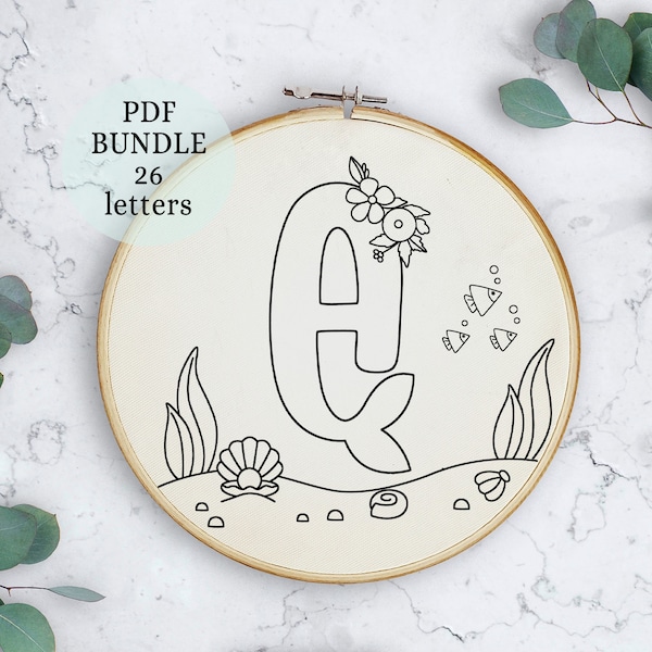 Sea Life Embroidery - Etsy