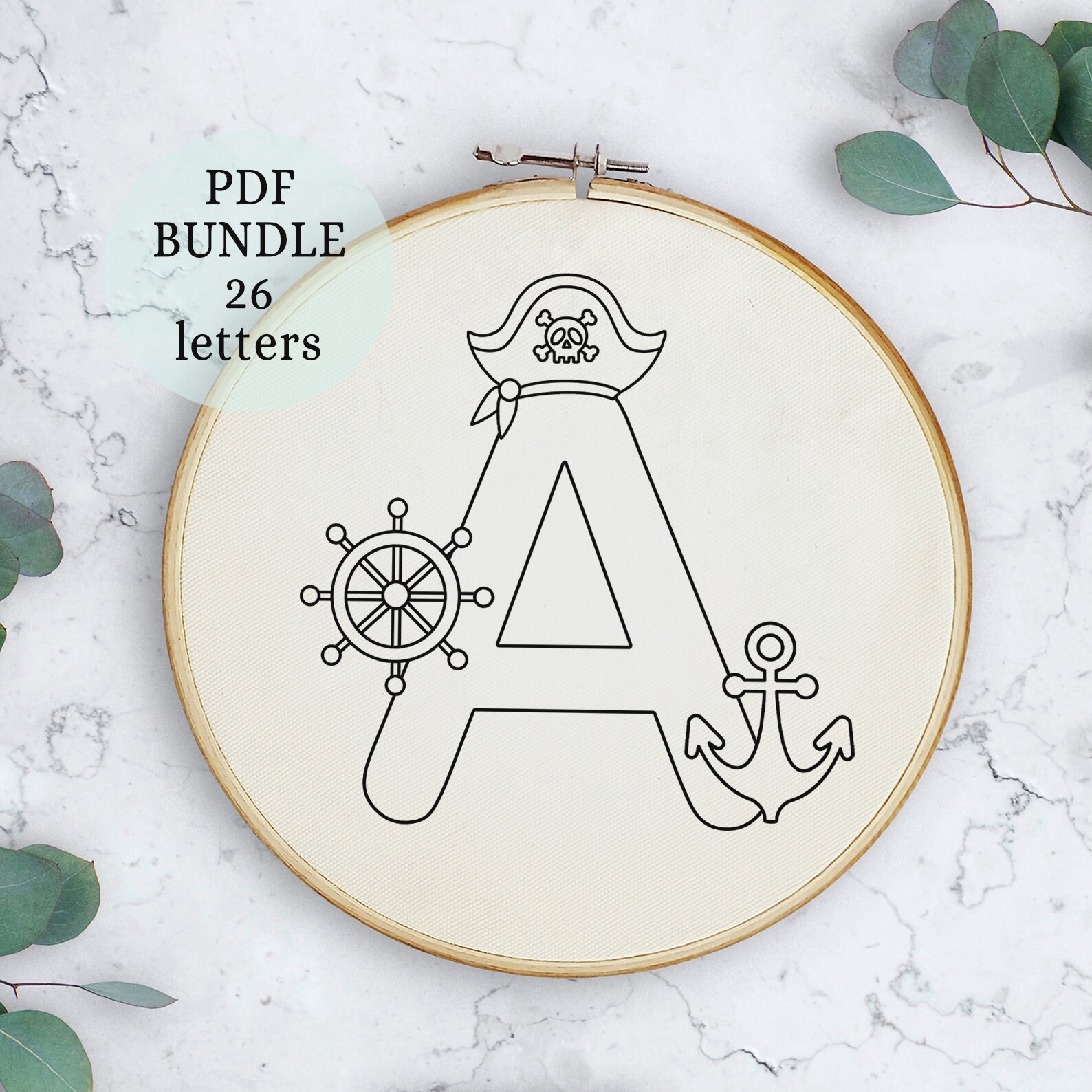 Sailor Alphabet Embroidery Design: Baby Boy Pattern (PDF Download) - Etsy