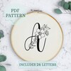 Complete Alphabet Embroidery, Pdf Pattern Letter Embroidery Design With ...