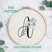 Complete Alphabet Embroidery, Pdf Pattern Letter Embroidery Design With ...