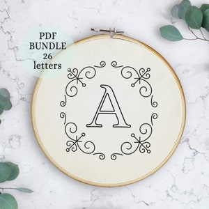 Neues Alphabet Handstickmuster, modernes Stickmuster PDF, Alphabet ...