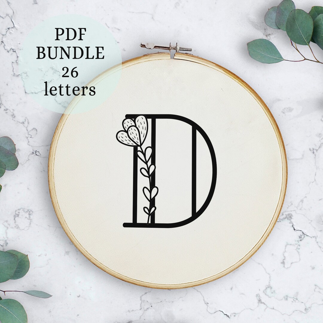 Alphabet Bundle PDF Pattern Alphabet Hand Embroidery - Etsy