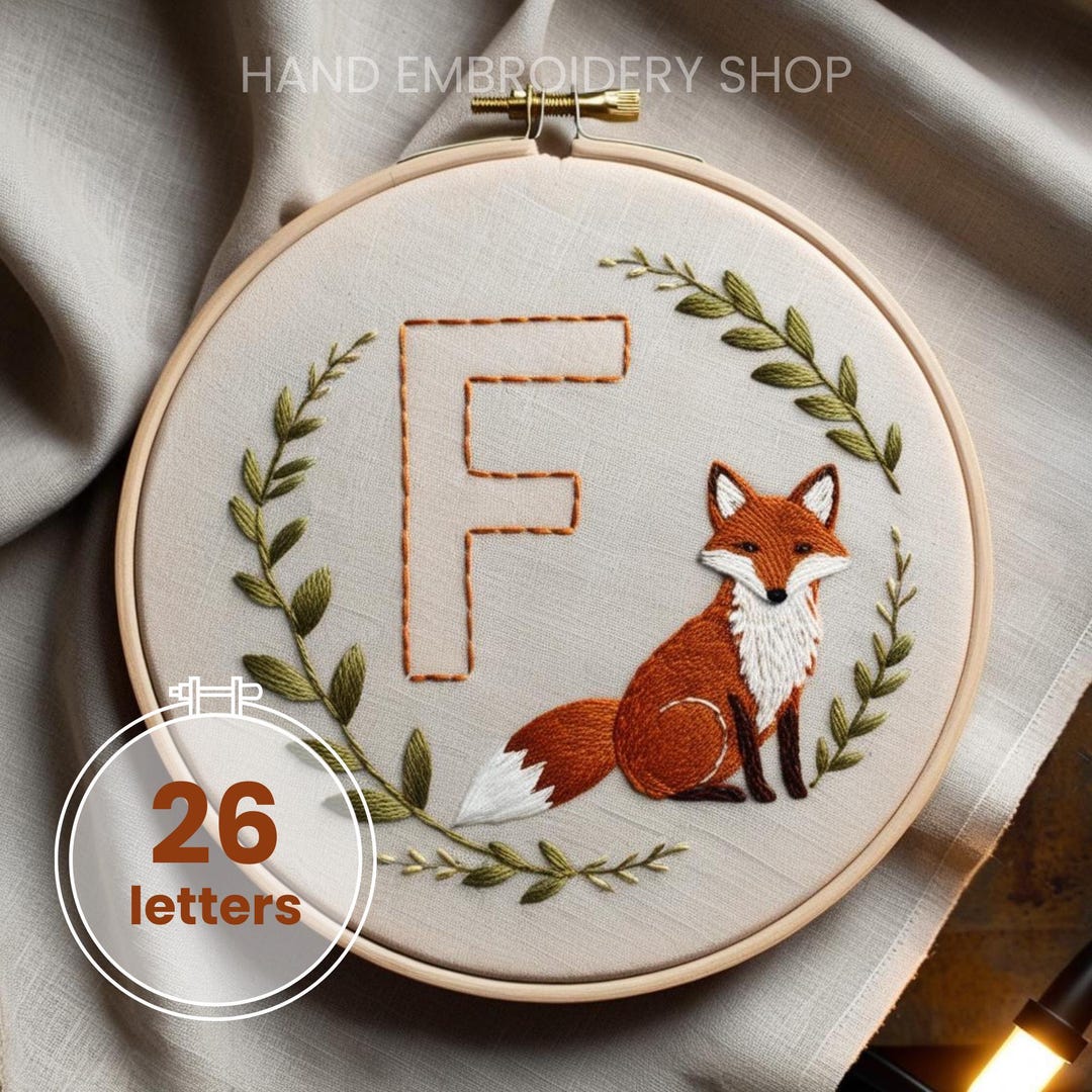 Floral Alphabet Hand Embroidery Pattern: DIY Monogram Letters ...