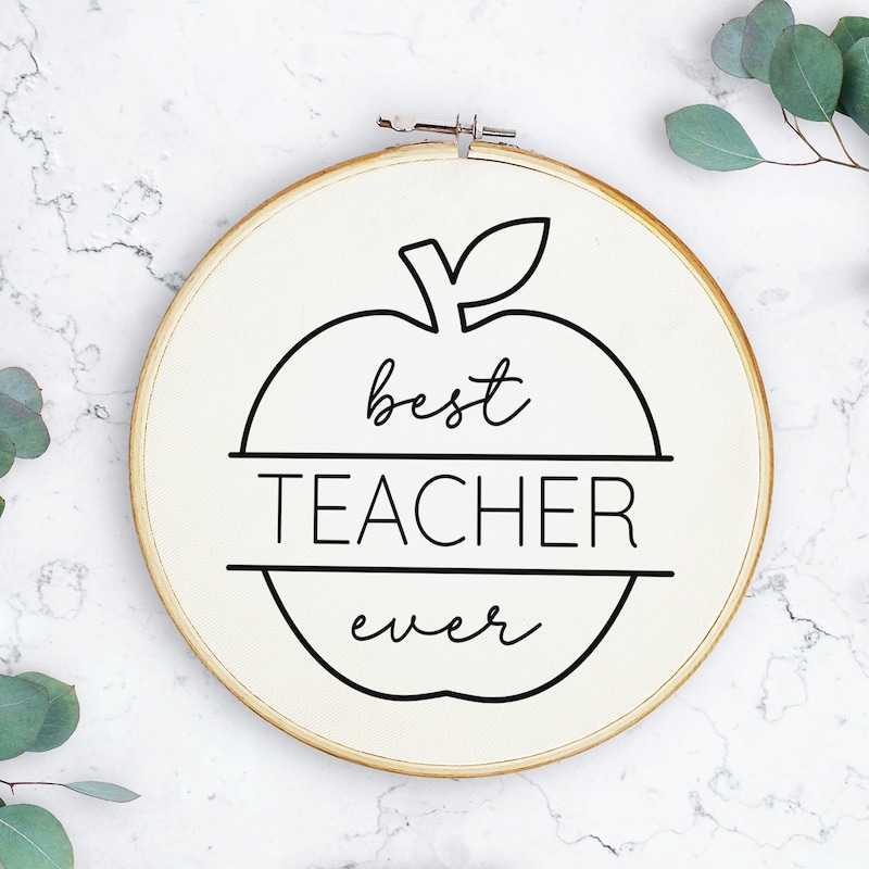 Teacher Embroidery - Etsy UK